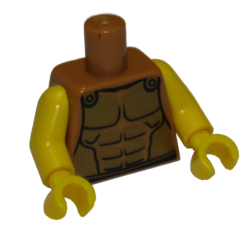 LEGO PART 973c01h01pr1650 Torso Armor with Gold Plated Muscles Outline ...