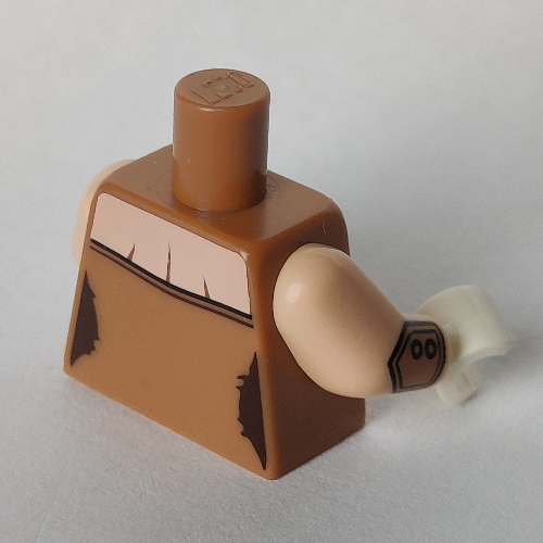 LEGO PART 973c02h27pr3676 Torso Corset, Light Nougat Shoulders and ...
