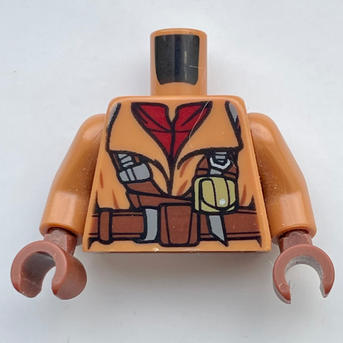 LEGO PART 973c23h19pr3067 Torso Jacket with Reddish Brown Straps and ...