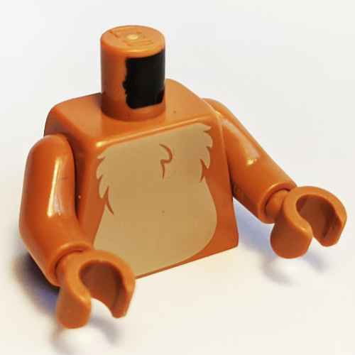 LEGO PART 973c23h23pr4496 Torso Tan Fur on Chest with Black and White ...