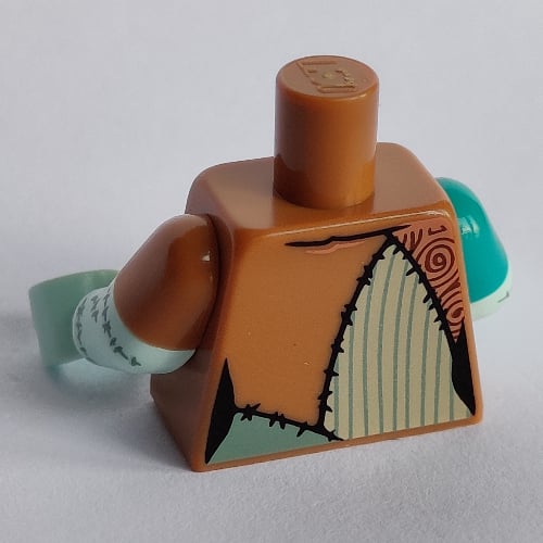 LEGO PART 973h04pr4500 Torso, Odd Dual Molded Arms, Patchwork Ragdoll ...