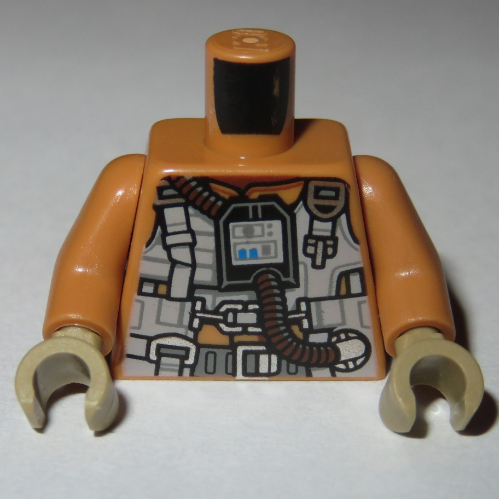 LEGO PART 973c23h11pr4003 Torso Pilot Flight Suit with Straps and Brown ...
