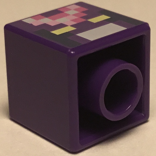 LEGO PART 19729pr0072 Minifig Head Special, Cube, Pixelated Face with ...