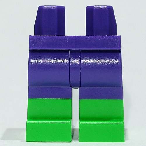 LEGO PART 970c09pat06 Hips with Dark Purple Legs and Bright Green Boots ...