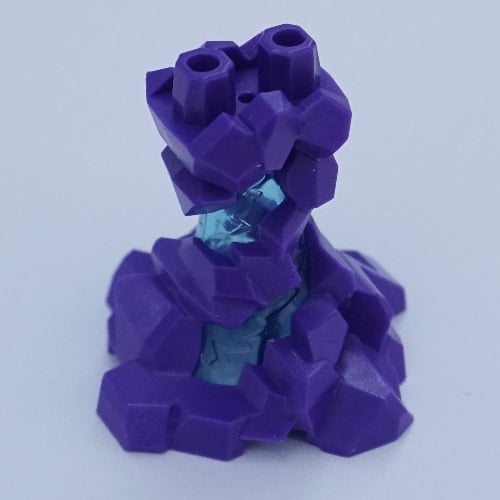 LEGO PART 28376pat0001 Lower Body, Swirling Rocks over Trans-Light Blue ...