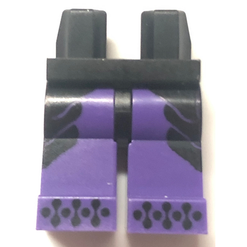 LEGO PART 970c09pr2176 Hips and Dark Purple Legs with Black Markings ...