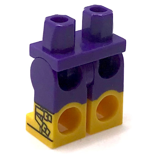 LEGO PART 970c09pat01pr1187 Hips with Dark Purple Legs and Yellow Boots ...