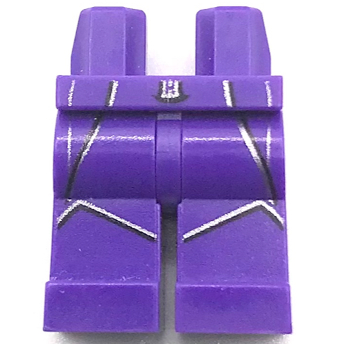 LEGO PART 970c09pr9995 Hips and Dark Purple Legs with Silver Buckle and ...