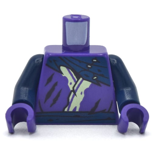 LEGO PART 973c05h09pr0001 Torso Robe, Tattered with Dark Blue Scarf ...