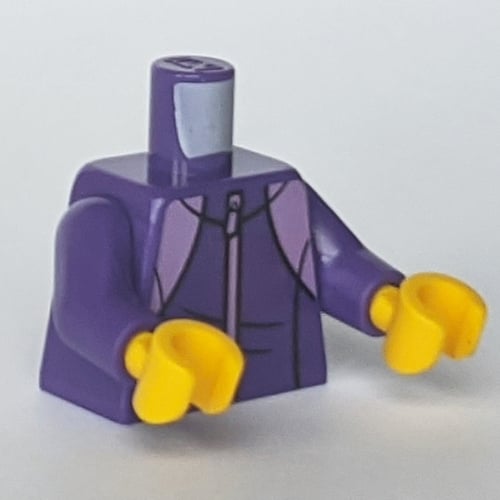 LEGO PART 973c09h01pr4788 Torso Tracksuit, Zipper Print, Dark Purple ...