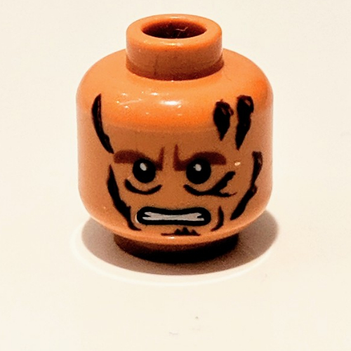 LEGO PART 3626bpr0665 Minifig Head Anakin Skywalker, Scars, Bared Teeth ...