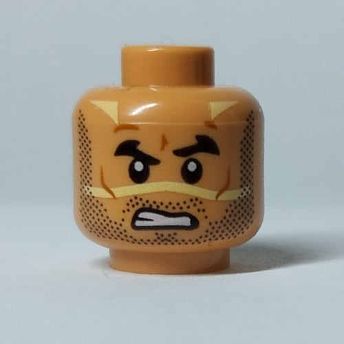 LEGO PART 3626cpr1984 Minifig Head Quinlan Vos, Beard Stubble, Black ...