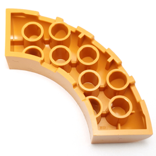 LEGO PART 7033 Brick Round Corner 5 x 5 x 1 Curved, Bottom Cut Outs, No ...