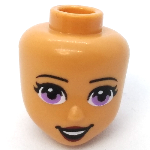 LEGO PART 92198pr0264 Minidoll Head Lavender Eyes, Dark Red Lips, Open ...