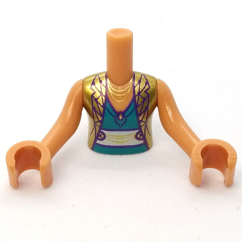 LEGO PART 92456c03pr0411 Minidoll Torso Girl with Dark Turquoise Top ...