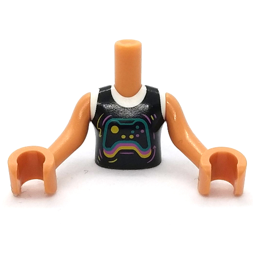 LEGO PART 92456c03pr0475 Minidoll Torso Girl with Black/White shirt ...