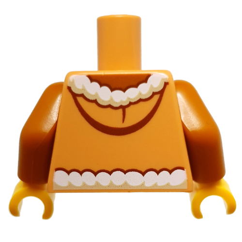 LEGO PART 973c23h38pr7051 Torso, Coat, Thick White Fur, Tan Laces ...