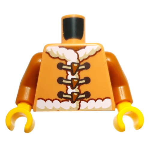 LEGO PART 973c23h38pr7051 Torso, Coat, Thick White Fur, Tan Laces ...