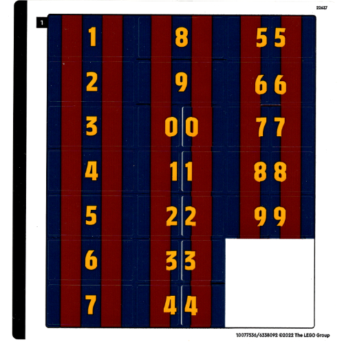 LEGO PART 10077536 Sticker Sheet for Set 40542-1 | Rebrickable - Build with LEGO