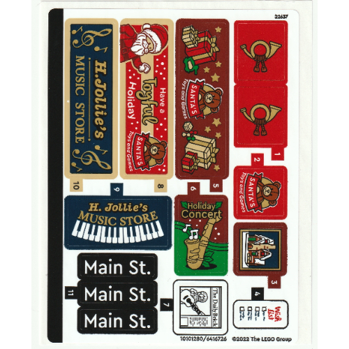 LEGO PART 10101280 Sticker Sheet for Set 10308-1 | Rebrickable - Build with LEGO