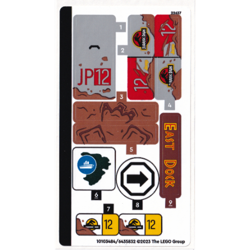 LEGO PART 10103484 Sticker Sheet for Set 76958-1 | Rebrickable - Build ...
