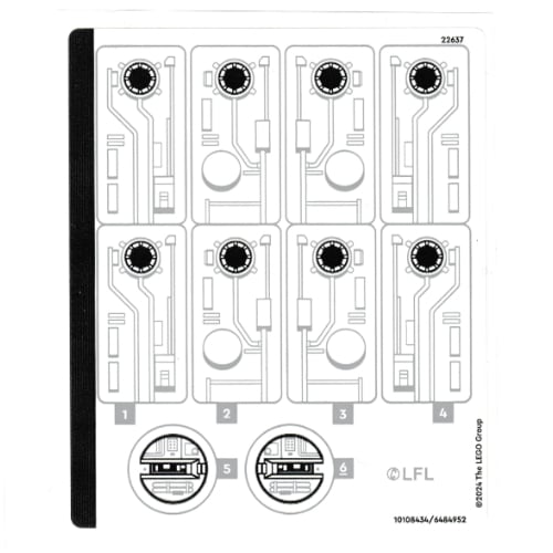 LEGO PART 10108434 Sticker Sheet for Set 75376-1 | Rebrickable - Build ...