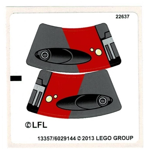 LEGO PART 13357 Sticker Sheet for Set 75001-1 | Rebrickable - Build ...