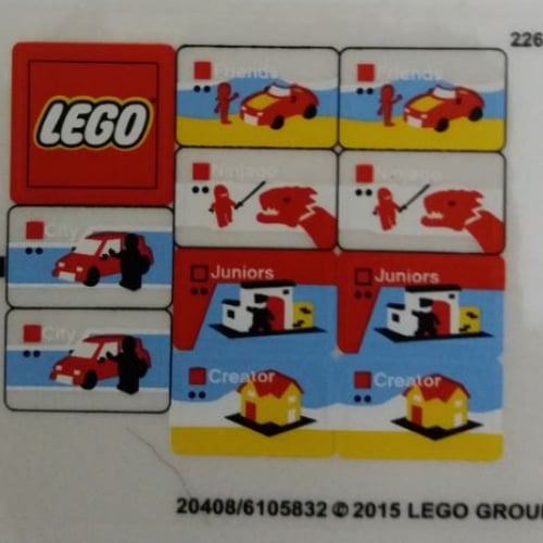 LEGO PART 20408 Sticker Sheet for Sets 40145-1, 40305-1, 40359-1 ...