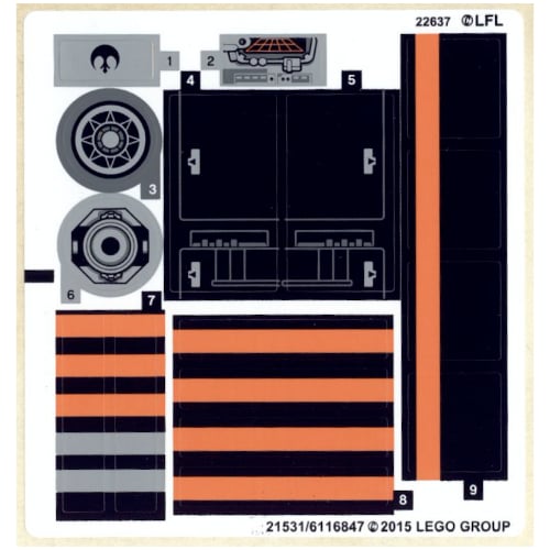 LEGO PART 21531 Sticker Sheet for Set 75102-1 | Rebrickable - Build ...