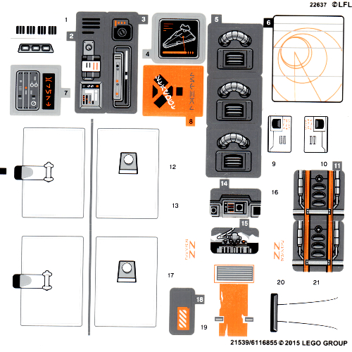 LEGO PART 21539 Sticker Sheet for Set 75098-1 | Rebrickable - Build ...