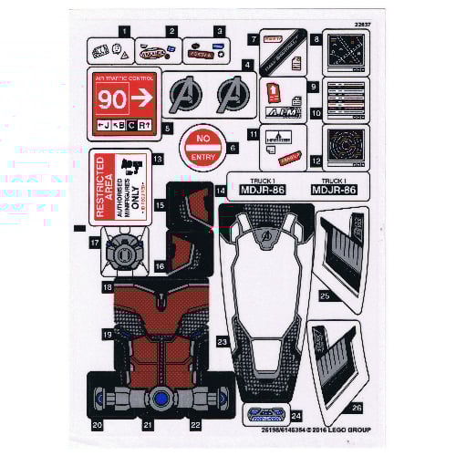 LEGO PART 26198 Sticker Sheet for Set 76051-1 | Rebrickable - Build ...