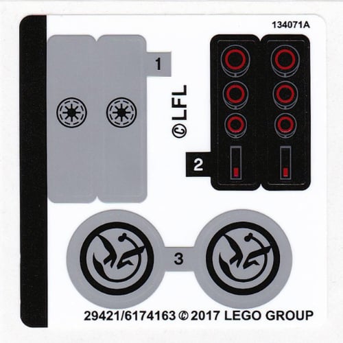 LEGO PART 29421 Sticker Sheet for Set 75168-1 | Rebrickable - Build ...