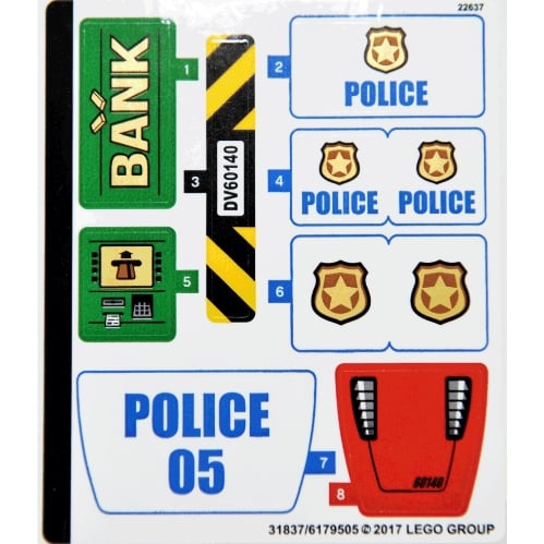 LEGO PART 31837 Sticker Sheet for Set 60140-1 | Rebrickable - Build ...