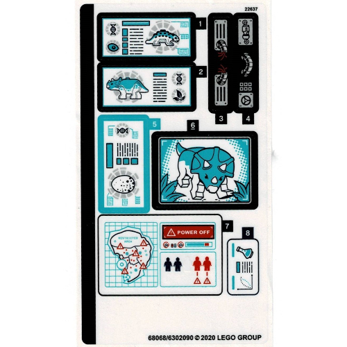 LEGO PART 68068 Sticker Sheet for Set 75939-1 | Rebrickable - Build ...