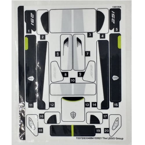 LEGO PART 72372 Sticker Sheet for Set 76900-1 | Rebrickable - Build ...