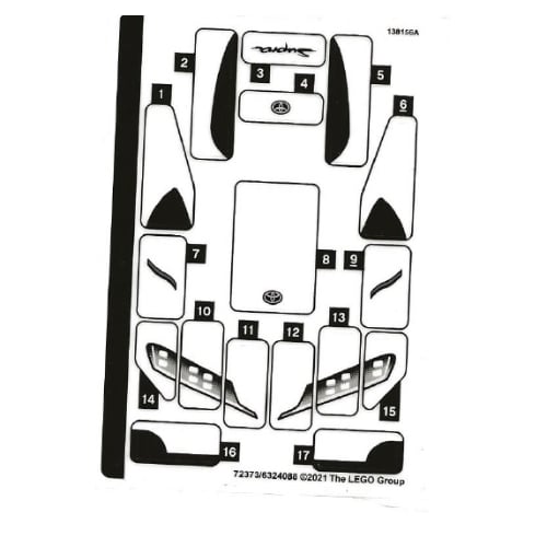 LEGO PART 72373 Sticker Sheet for Set 76901-1 | Rebrickable - Build ...