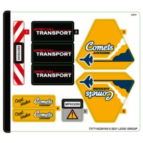 LEGO PART 73771 Sticker Sheet for Set 60289-1 | Rebrickable - Build ...