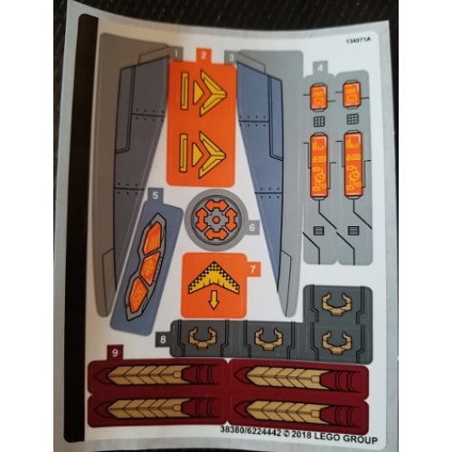 LEGO PART 38380 Sticker Sheet for Set 76107-1 | Rebrickable - Build ...