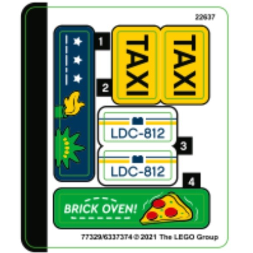 LEGO PART 77329 Sticker Sheet for Set 40468-1 | Rebrickable - Build ...