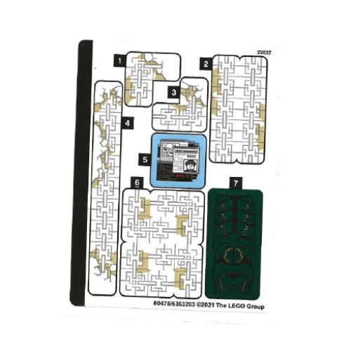 LEGO PART 80475 Sticker Sheet for Set 76185-1 | Rebrickable - Build ...