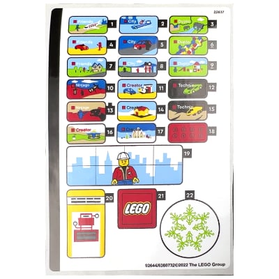 LEGO PART 92644 Sticker Sheet for Set 40528-1 | Rebrickable - Build ...
