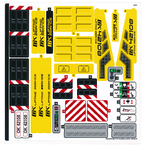 LEGO PART 65625 Sticker Sheet for Set 42108-1 | Rebrickable - Build ...