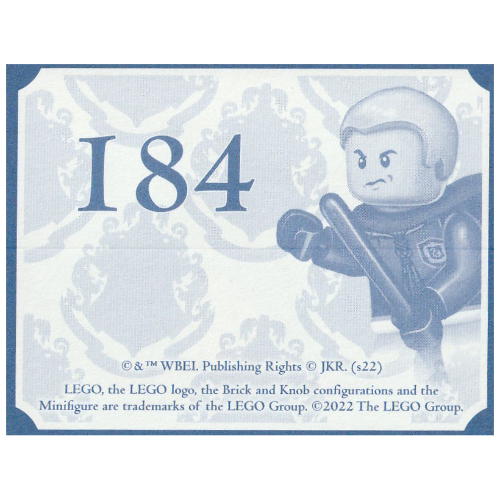 LEGO PART cardupn0001pr0184 Trading Card, Harry Potter, Sticker - Draco ...