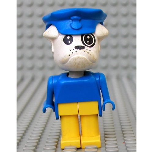 LEGO PART fabfig0002c10pr0001 Fabuland Figure Boris Bulldog with White ...