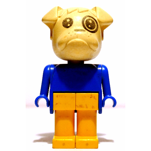 LEGO PART fabfig0002c01pr0001 Fabuland Figure Boris Bulldog with White ...