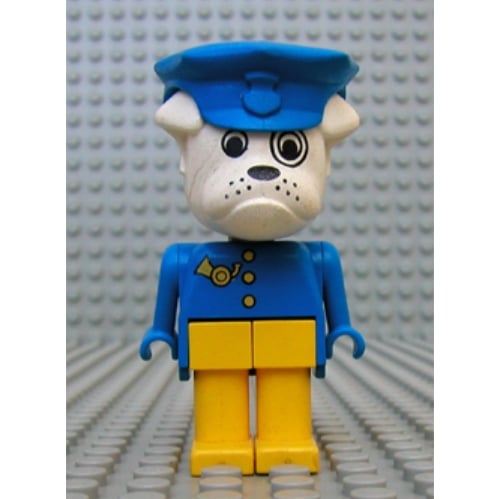 LEGO PART fabfig0002c10pr0002 Fabuland Figure Boris Bulldog with White ...