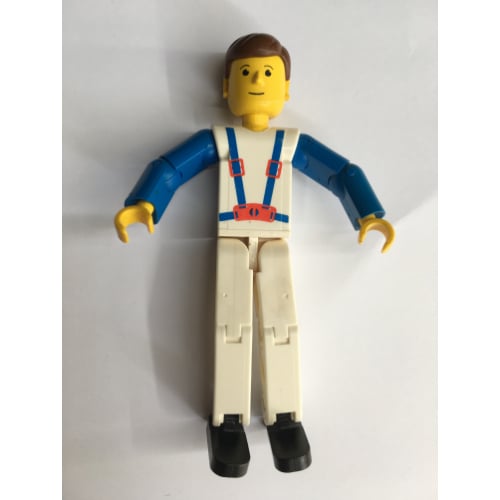 LEGO PART 2698c01pr0006 Technic Figure White Legs, White Top with Blue ...