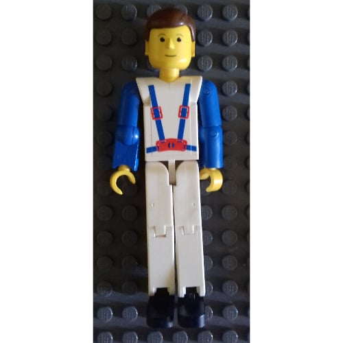 LEGO PART 2698c01pr0006 Technic Figure White Legs, White Top with Blue ...