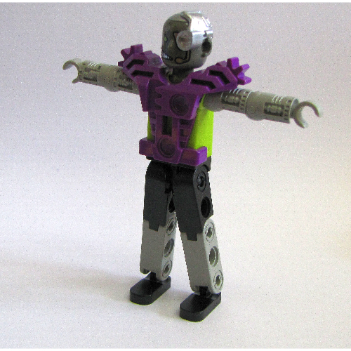 LEGO PART 2698c01pr0024 Technic Figure Cyborg, Black Legs, Purple ...