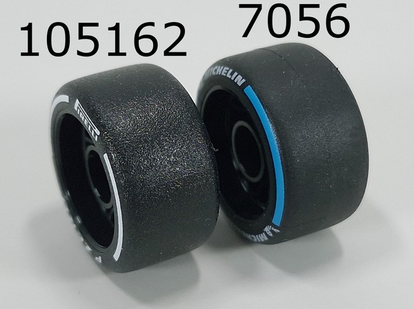 LEGO PART 7056 Wheel Rim 24 x 13.4 with Black Slick Tyre [Soft Rubber ...